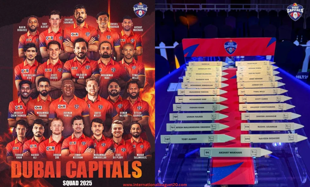 Dubai Capitals Squad for ILT20 2025-26 – Team List & Players